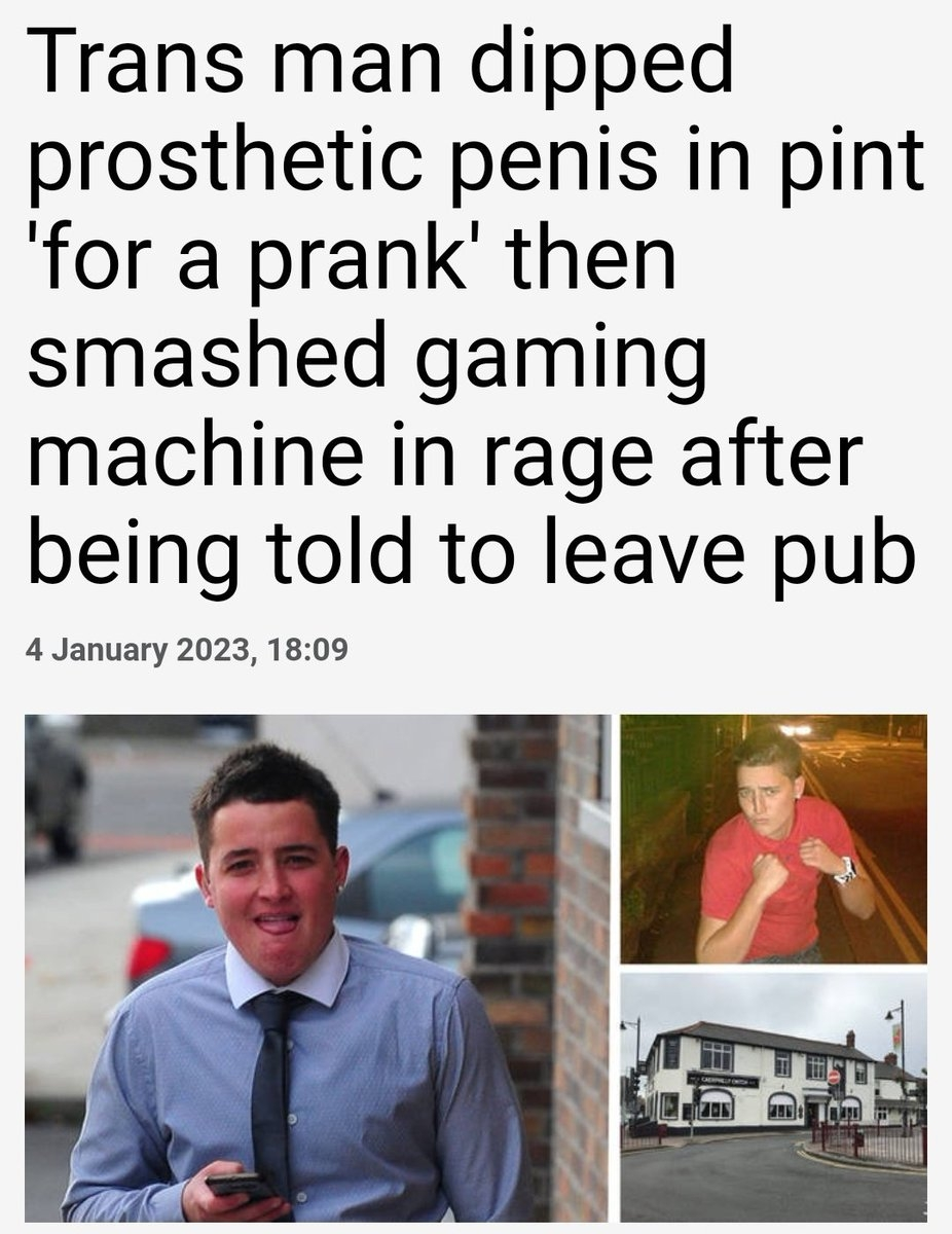 Trans man dipped prosthetic penis in pint 'for a prank' then smashed ...